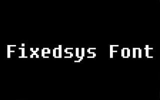 Fixedsys Font Free Download