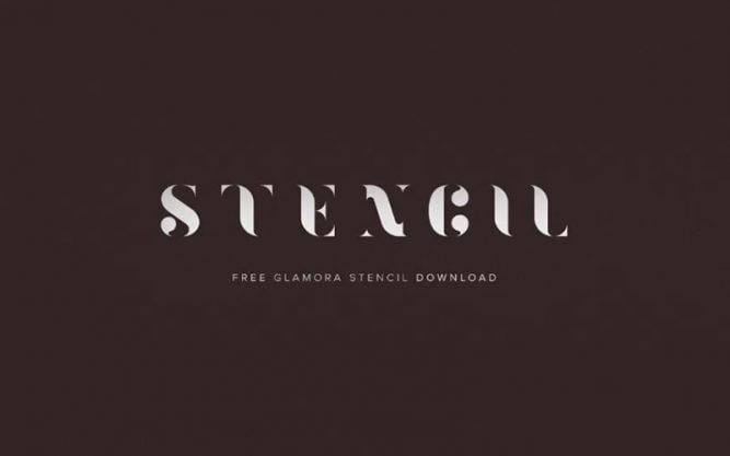 Glamora Stencil Font Free Download