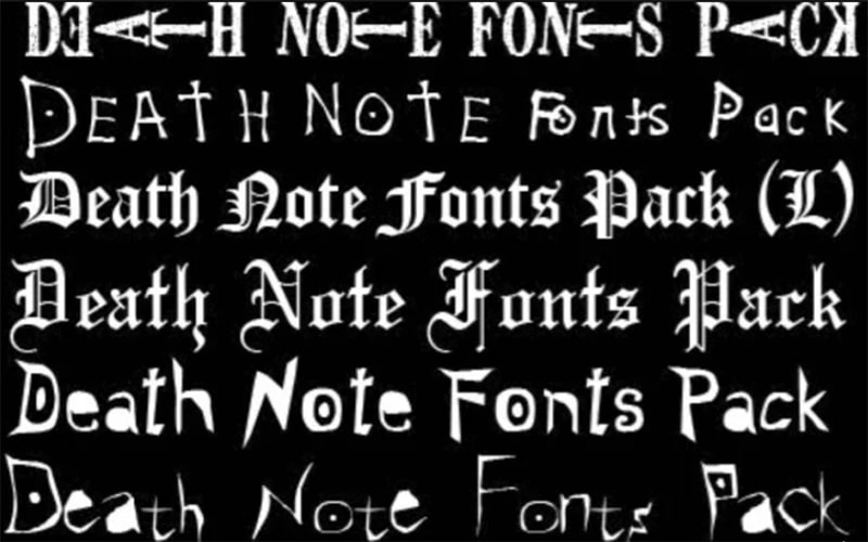 Death Note Font Free Download