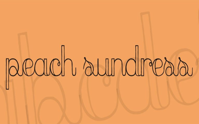 Peach sundress Font Free Download