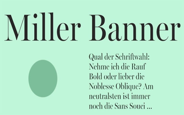 Miller Banner Font Free Download