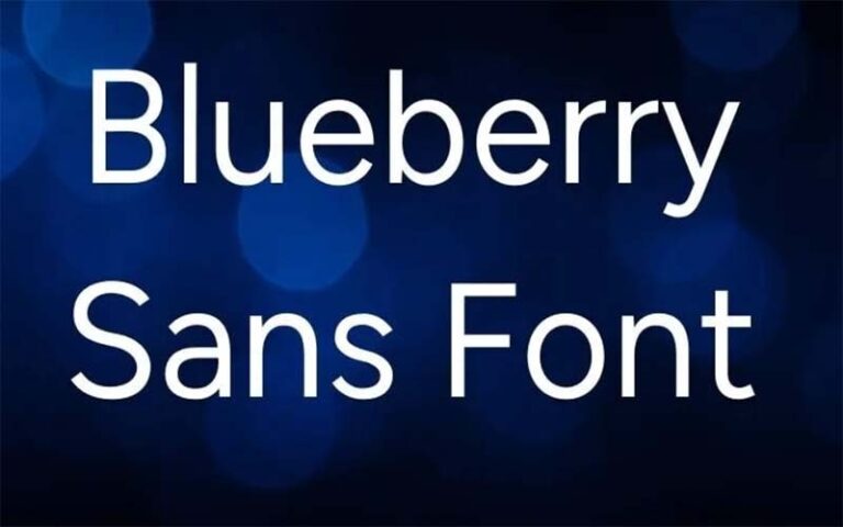 Blueberry Sans Font Free Download