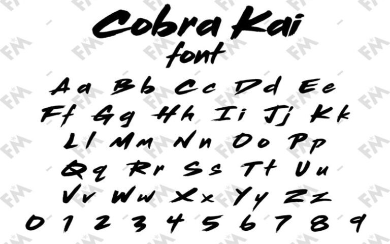 Cobra Kai Font Free Download