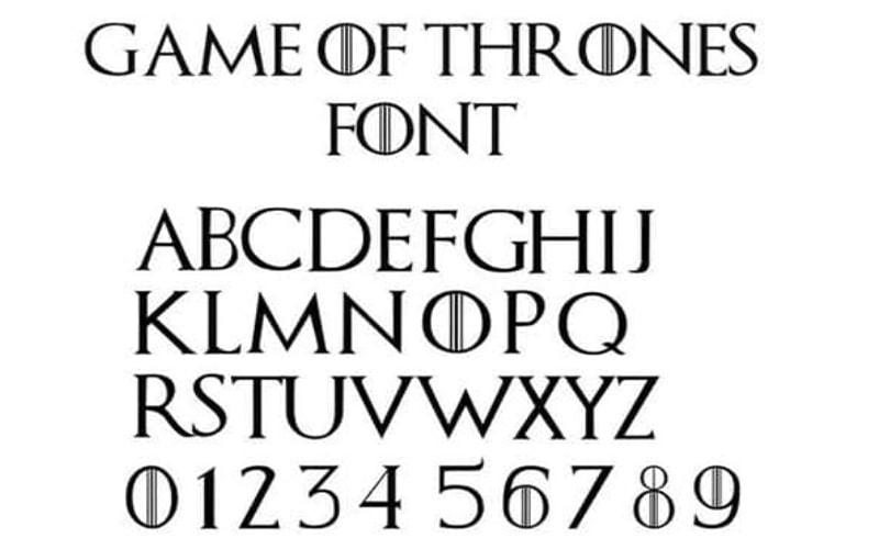 Game Of Thrones Font Free Download