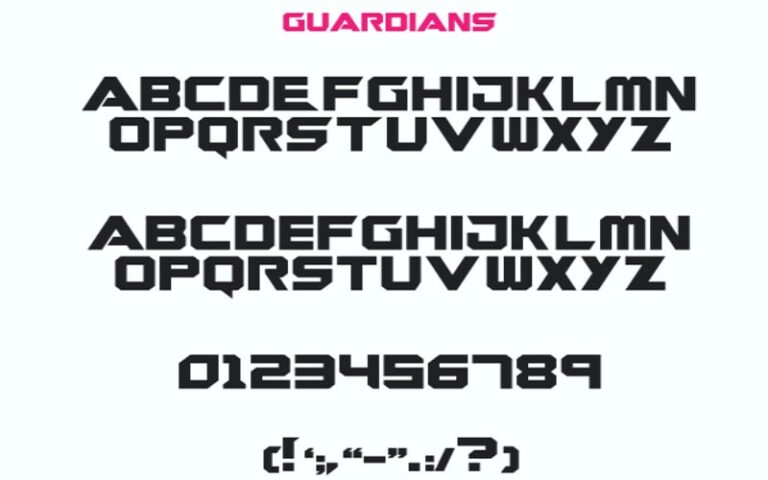 Guardians of the Galaxy Font Free Download
