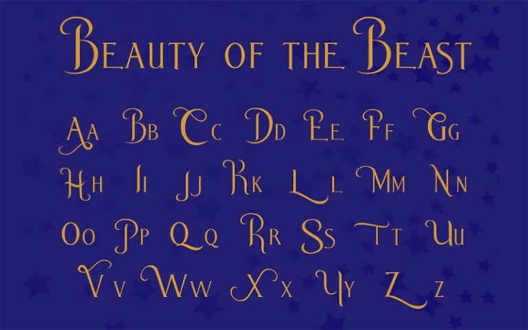 Beauty And The Beast Font Free Download