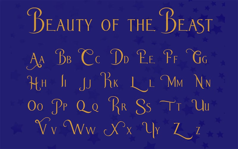 Beauty And The Beast Font Free Download