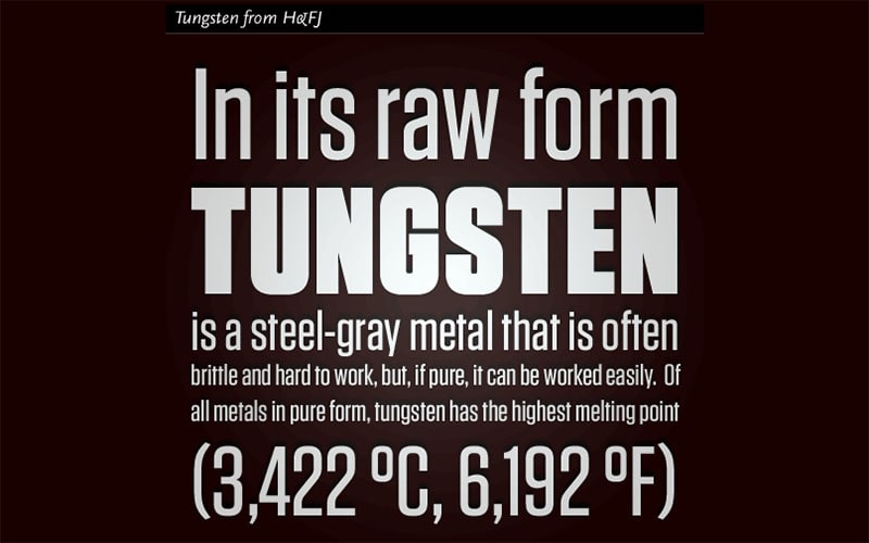 Tungsten Font Free Download