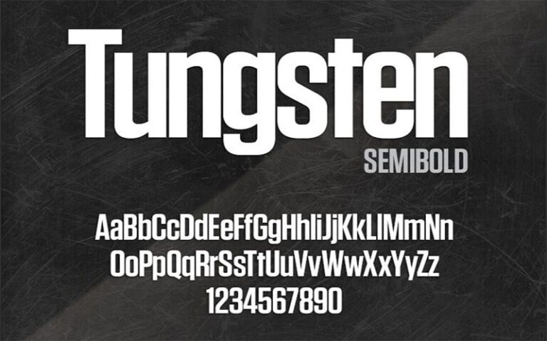 Tungsten Font Free Download