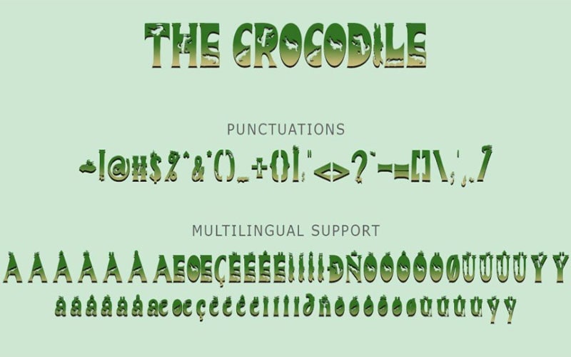 Crocodile Feet Font Free Download