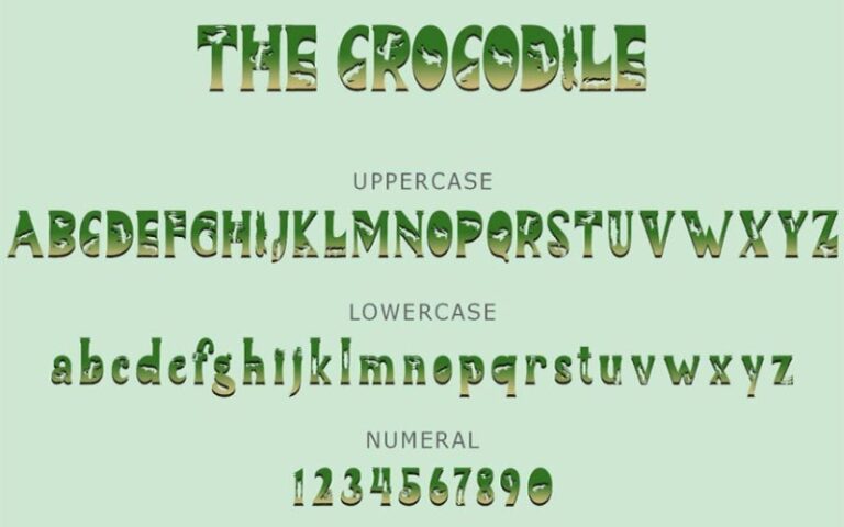 Crocodile Feet Font Free Download