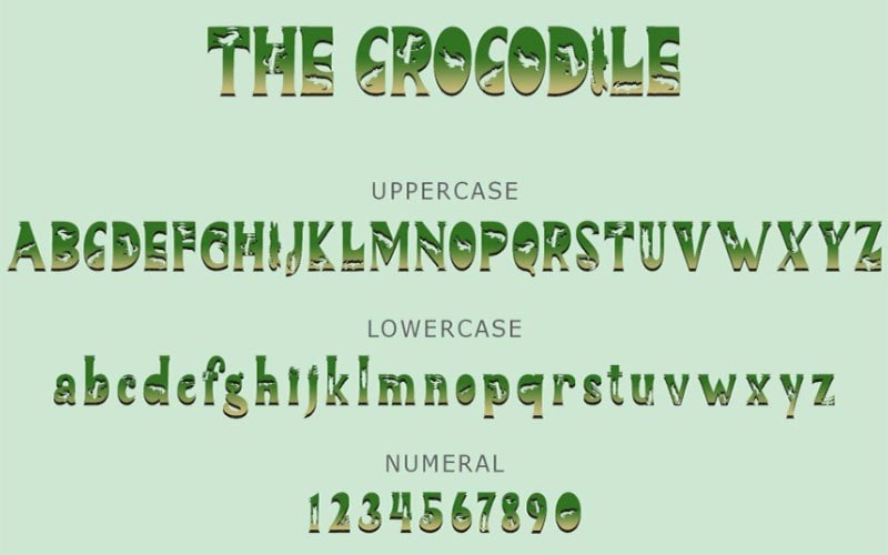 Crocodile Feet Font Free Download