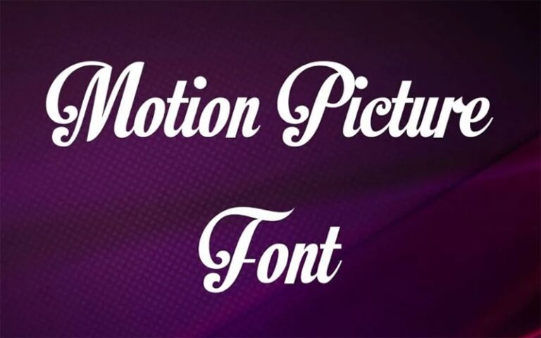 Motion Picture Font Free Download