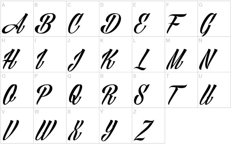 Angilla Tattoo Font Free Download